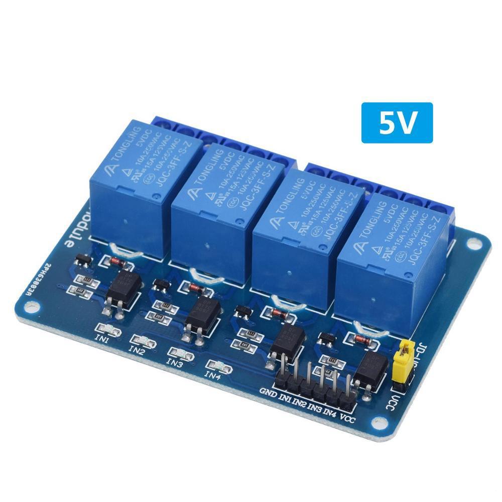 Módulo Relé Arduino 4 Canales 5v 10a con Optoacoplador - Electronica Club