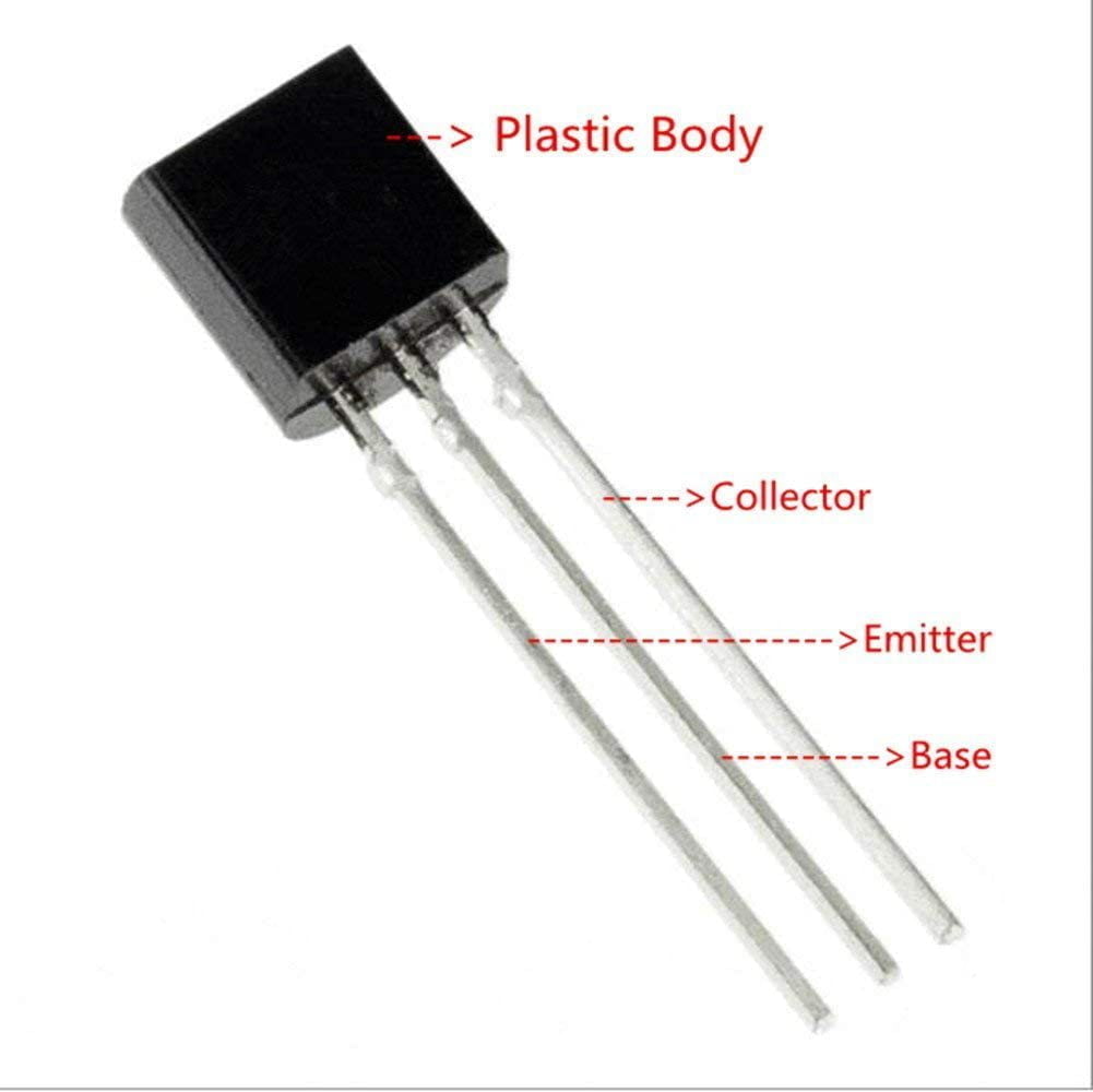 Transistor 2N2222 Bipolar NPN TO-92 50V 0.8A Kit 5 - Electronica.club