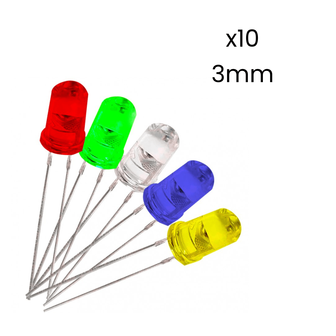 Diodos LED 3mm Colores Alta Calidad - Electronica.club