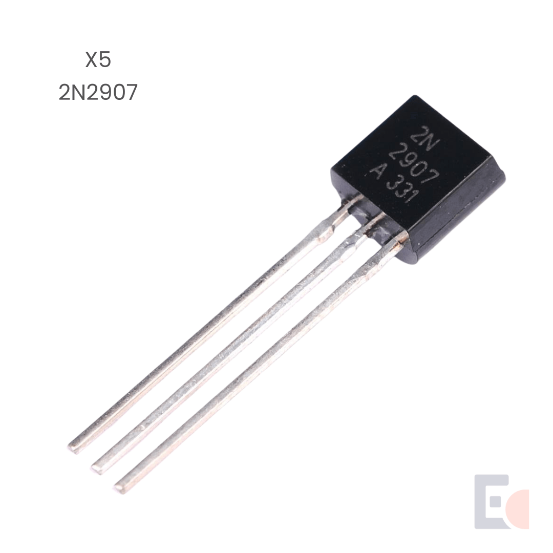 Transistor 2N2907 Bipolar PNP TO-92 50V 0.8A Kit 5 - Electronica.club